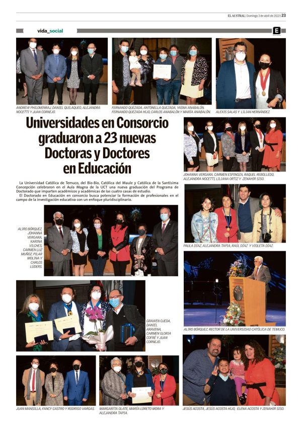 Ceremonia Graduación – Doctorado en Educación en Consorcio