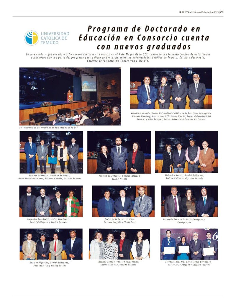Tres nuevos doctores reciben medalla en ceremonia de graduación ...